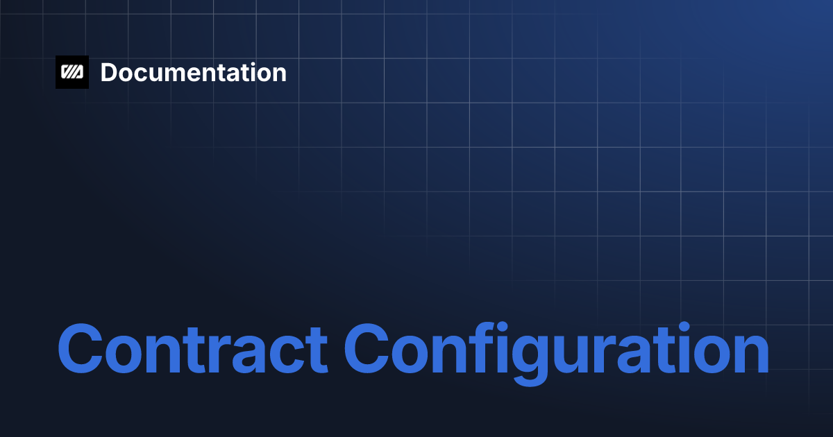 Contract Configuration | Documentation
